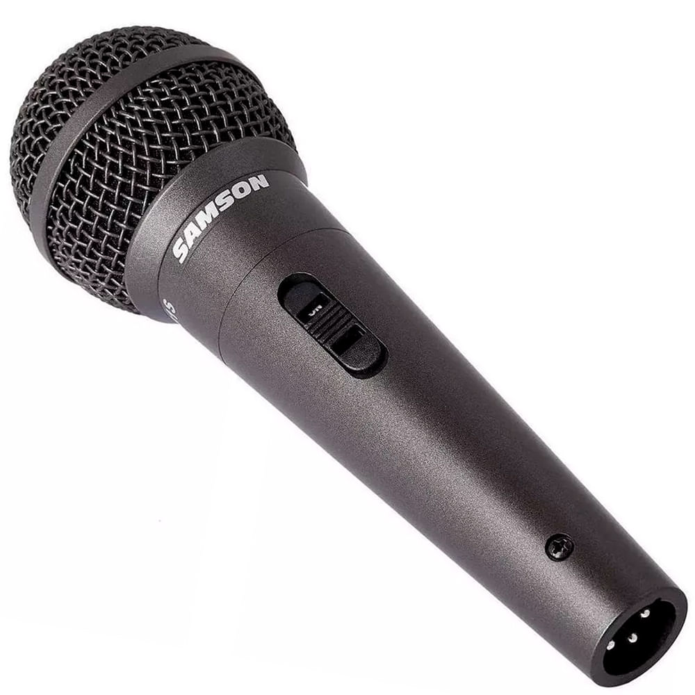 Micrófono dinámico Samson R31S con switch - cable y pinza - Audiomusica